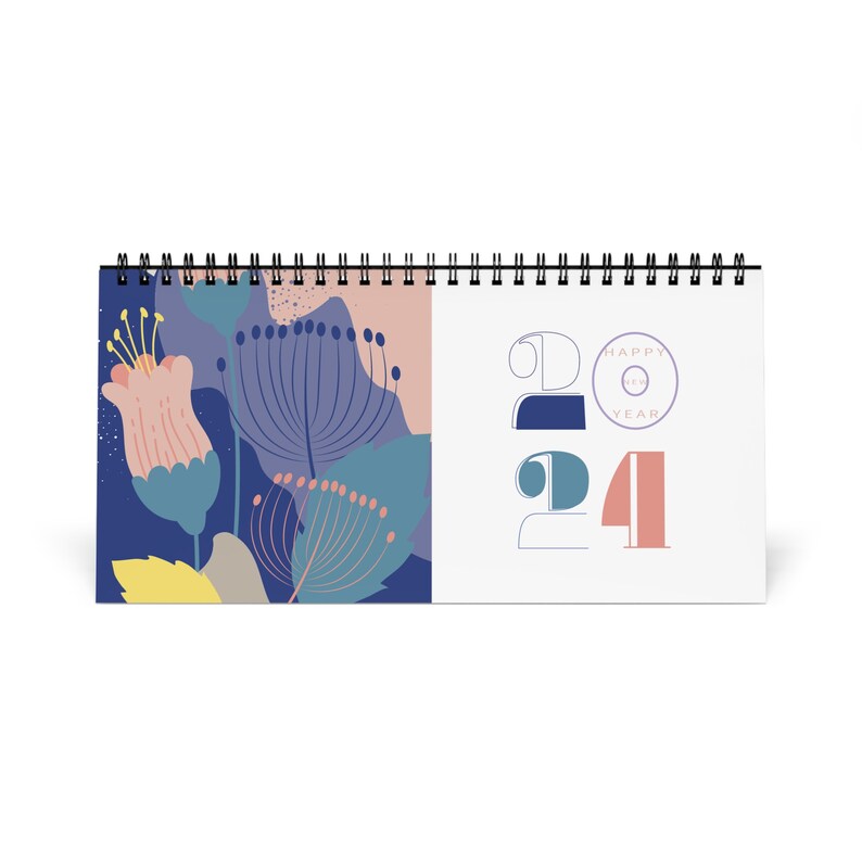 2024 Modern, Minimal and Artists Desk Calendar Stylish Pastel Design ...