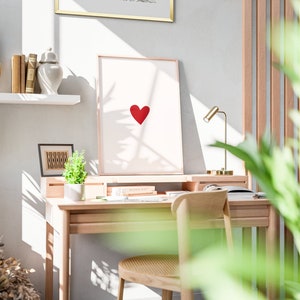 Simple Heart Poster, Heart Print, Wall Art, Valentine Print - Etsy