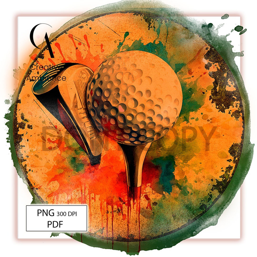 Golf PNG-PDF Golf Shirt Digital Design Custom Golf Balls - Etsy