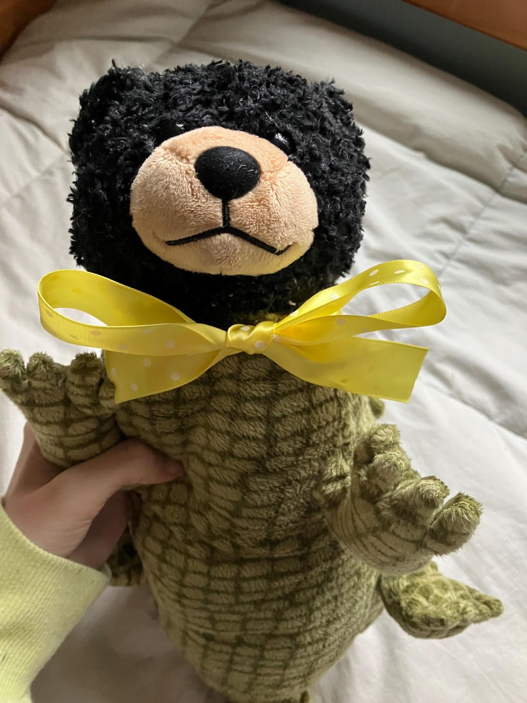 Bear Crocodile, Chimera Plushie, Hybrid Stuffed Animal, Black Bear Plush Animal - Etsy