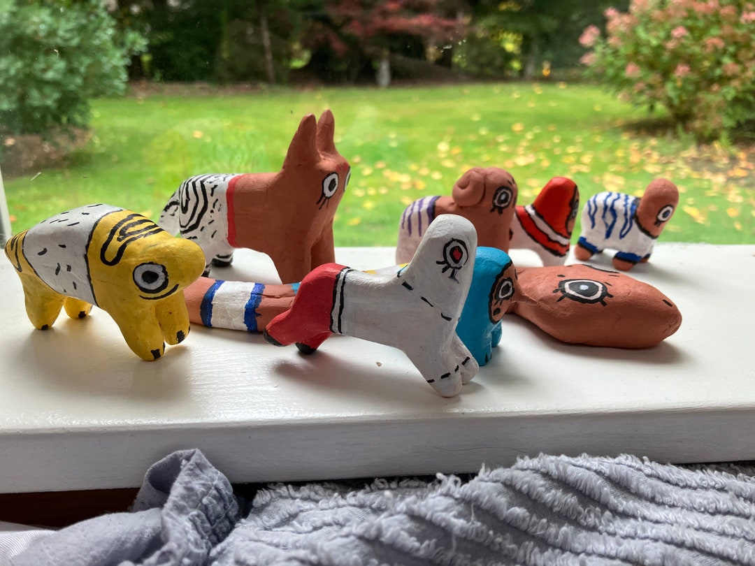 Air Dry Clay Animal Figurines - Etsy