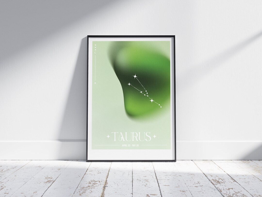 Taurus Zodiac Poster Instant Download Astrology Wall Art Print PNG - Etsy