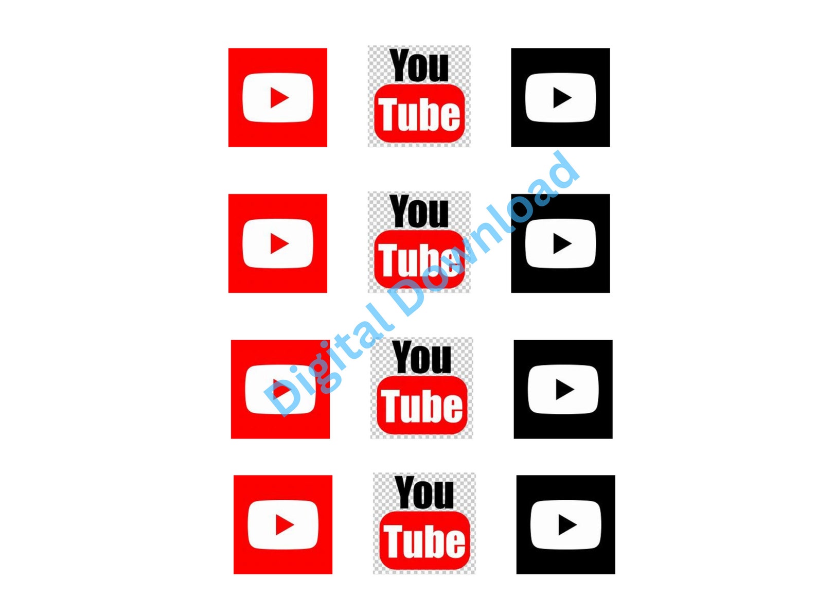 Youtube Cupcake Toppers Printable - Etsy