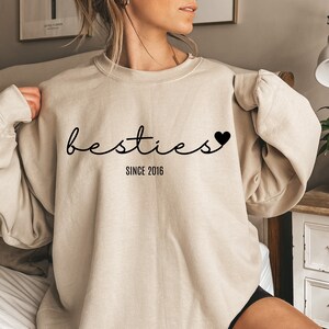 Custom Besties Sweatshirt, Custom Best Friend Gift, BFF Gifts for Women ...
