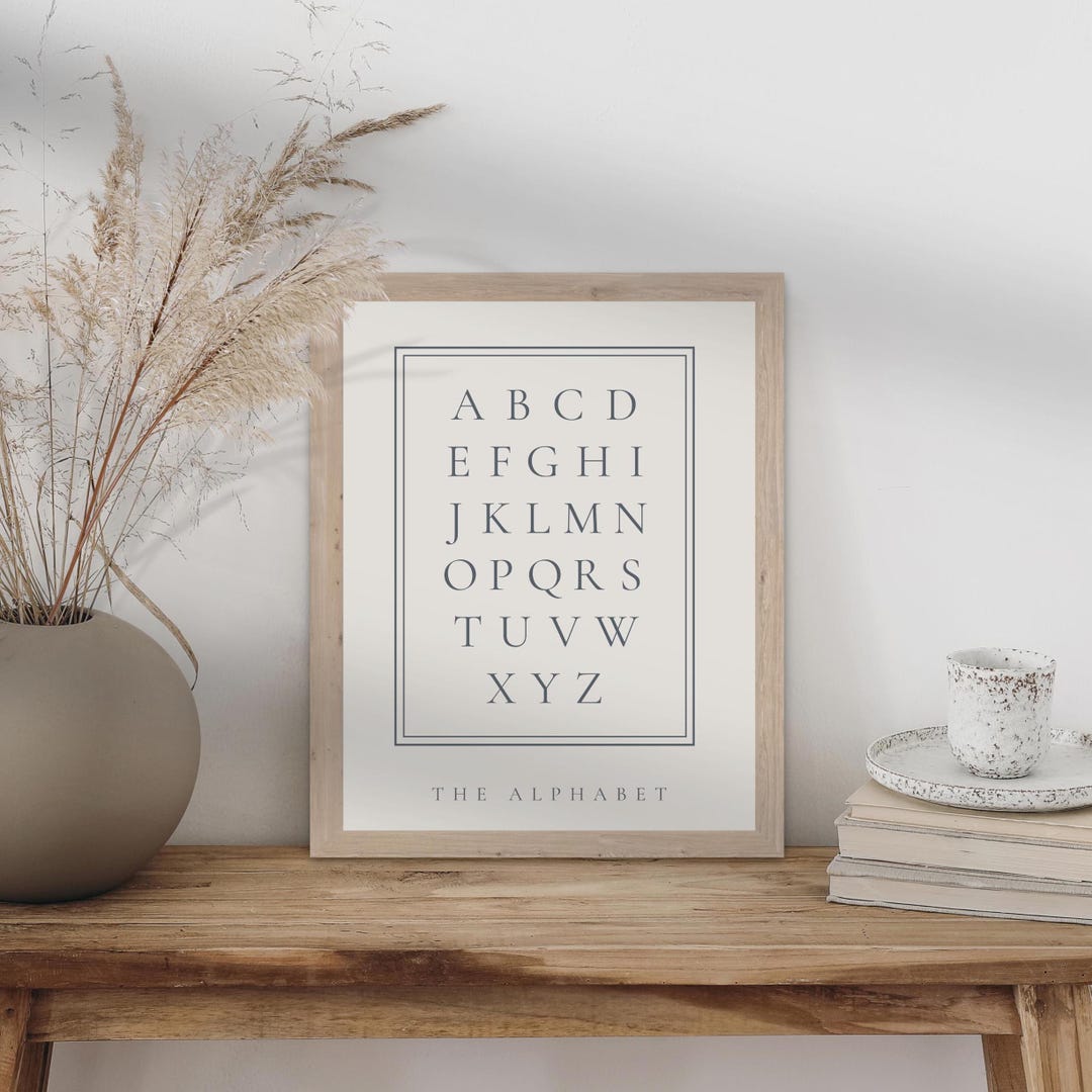 Minimalist Alphabet Wall Art Digital Download Art Print | Timeless ...