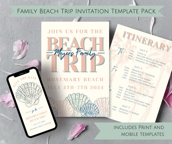 Vacation Invitation Templates Christmas & New Year Holidays Invitation