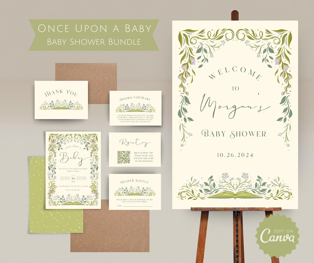 Once Upon A Baby Story Book Baby Shower Bundle for a Fairytale Baby ...