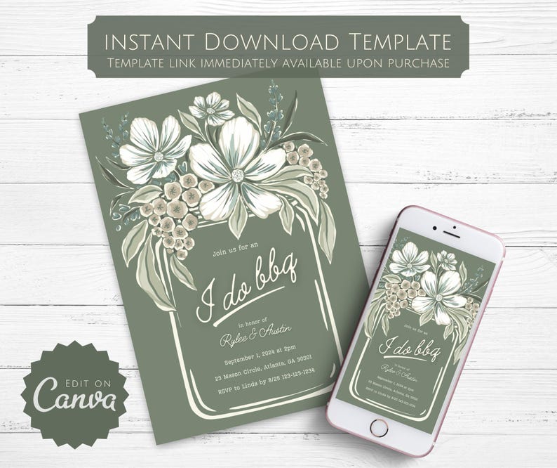 Rustic I Do BBQ Invitation Template Country Wedding Shower BBQ ...