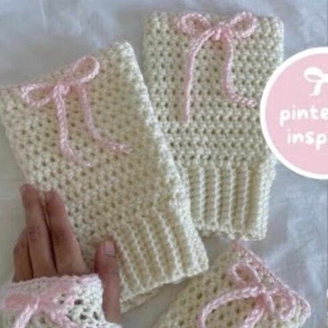 Fingerless Gloves for Women, Coquette Crochet Gloves, Winter Fashion ...