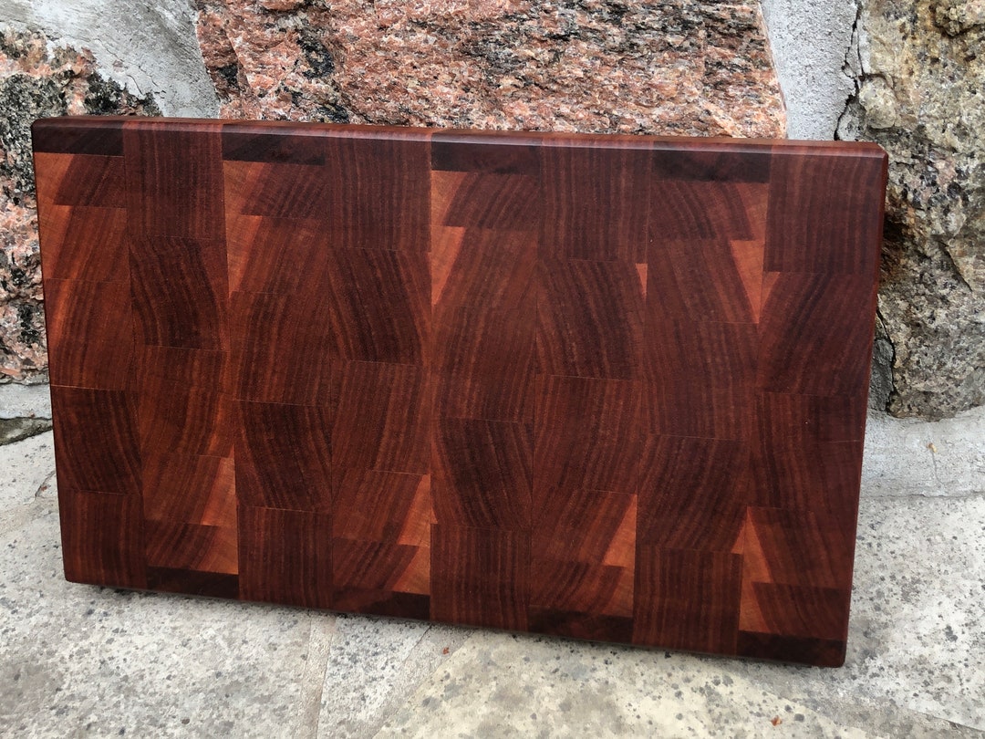 Sapele Butcher Block Cutting Board - Etsy