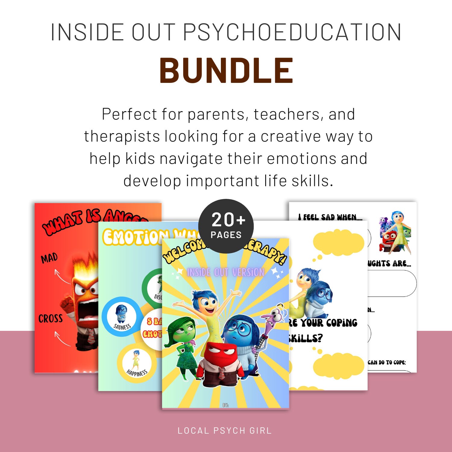 Worksheets for Therapy/psychoeducation/emotions for Kids/inside Out ...
