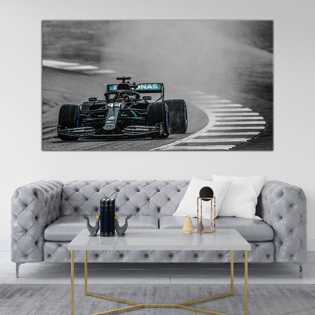 Lewis Hamilton Wall Art, Huge Canvas, Christmas's Gift, Mercedes F1 ...