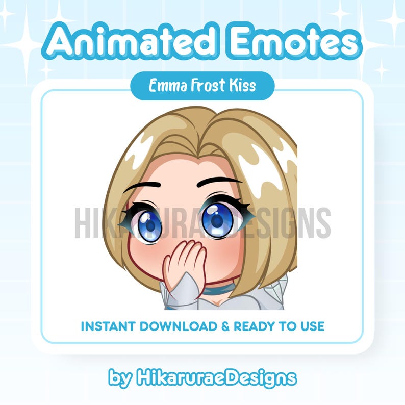 Emma Frost Animated Emote for Twitch, Cute Marvel Rivals Emote Download ...