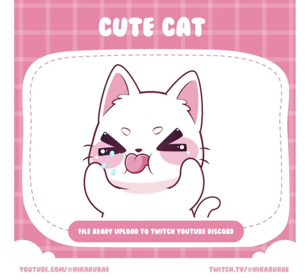 Animated Kitten Emote for Twitch Discord Youtube – Cute Cat Stream ...
