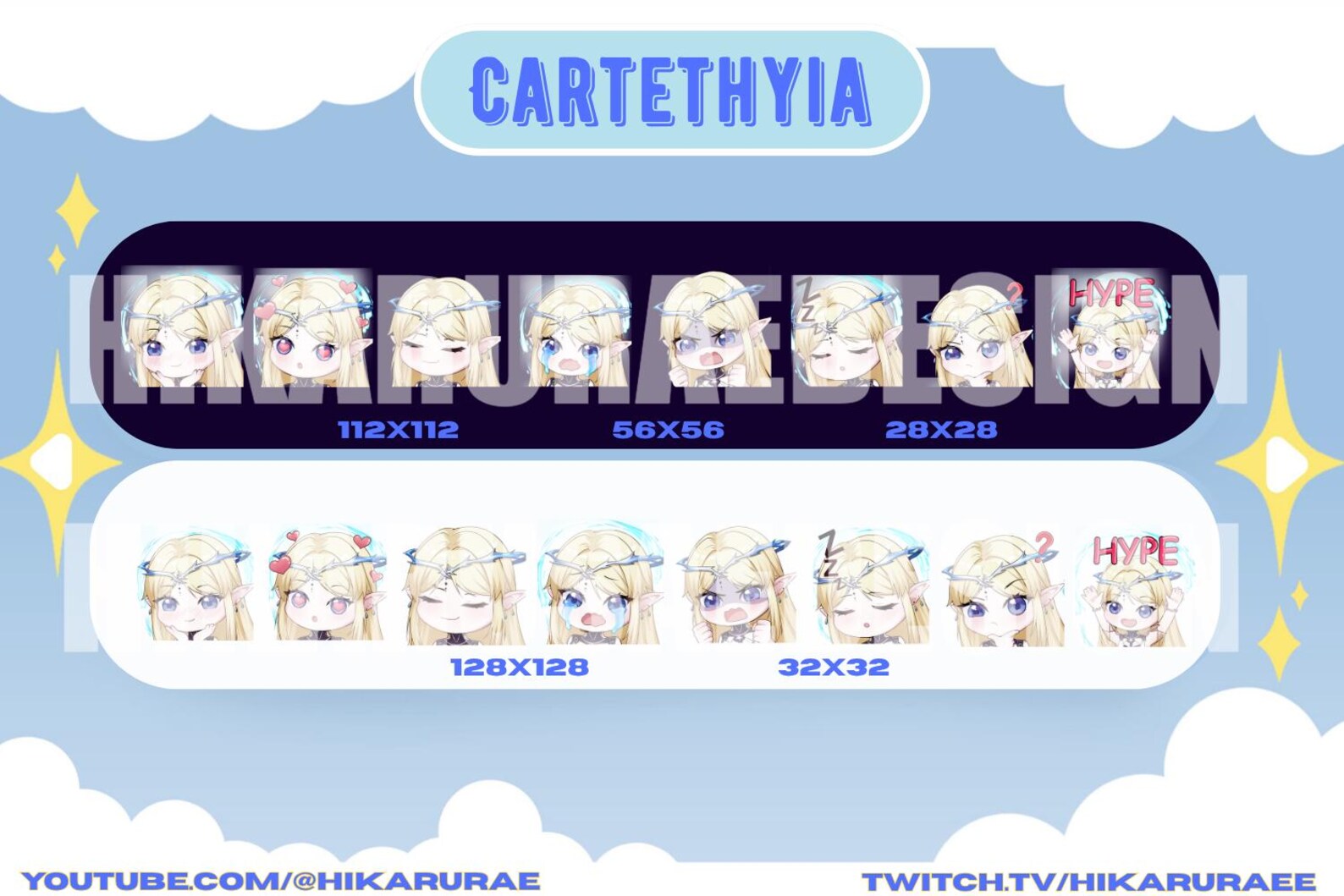 Cartethyia Emote Pack Wuthering Waves | Cute Twitch Discord Youtube ...