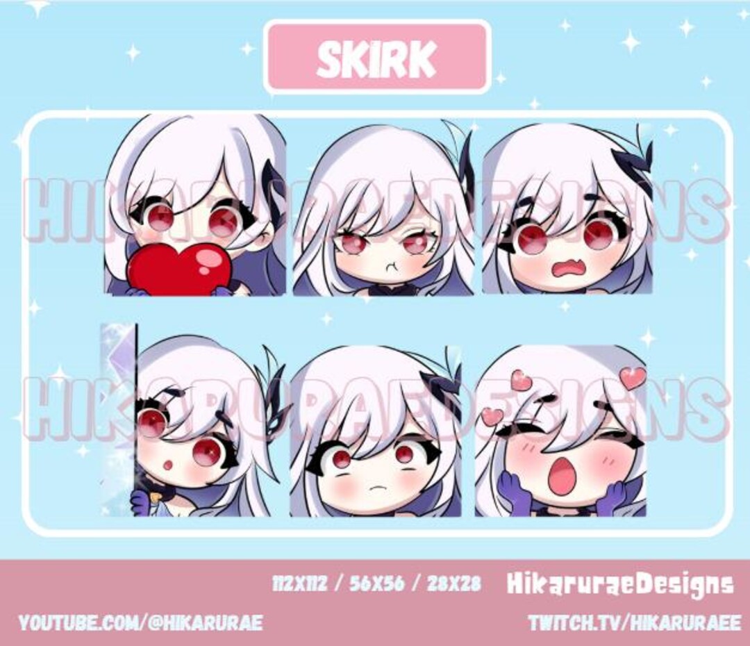 Skirk Twitch Emote Download – Cute Genshin Impact Streamer Emotes for ...