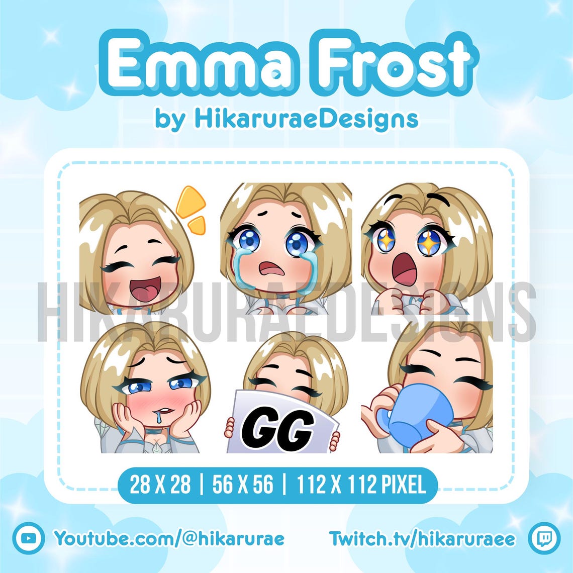 Emma Frost Twitch Emote Download - Cute Streamer Emotes L Marvel Rivals ...