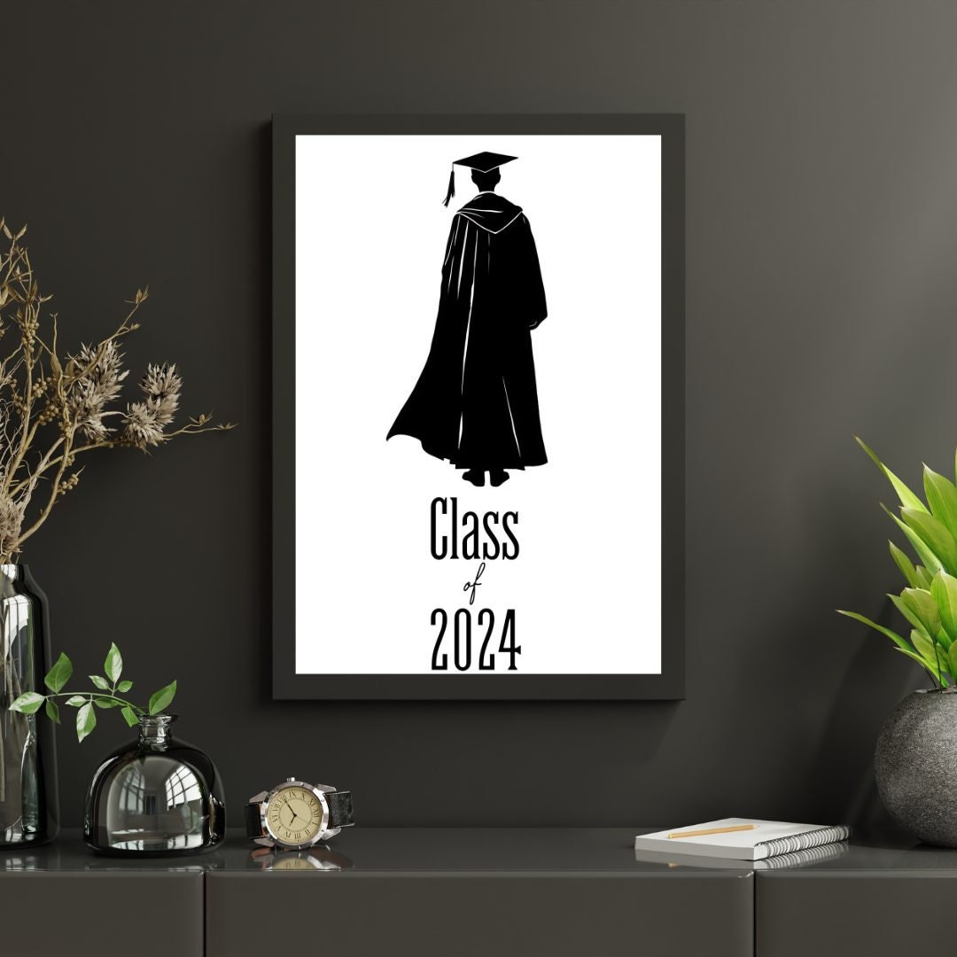 Class of 2024 Graduation Wall Art Black Framed College Graduate Gift ...