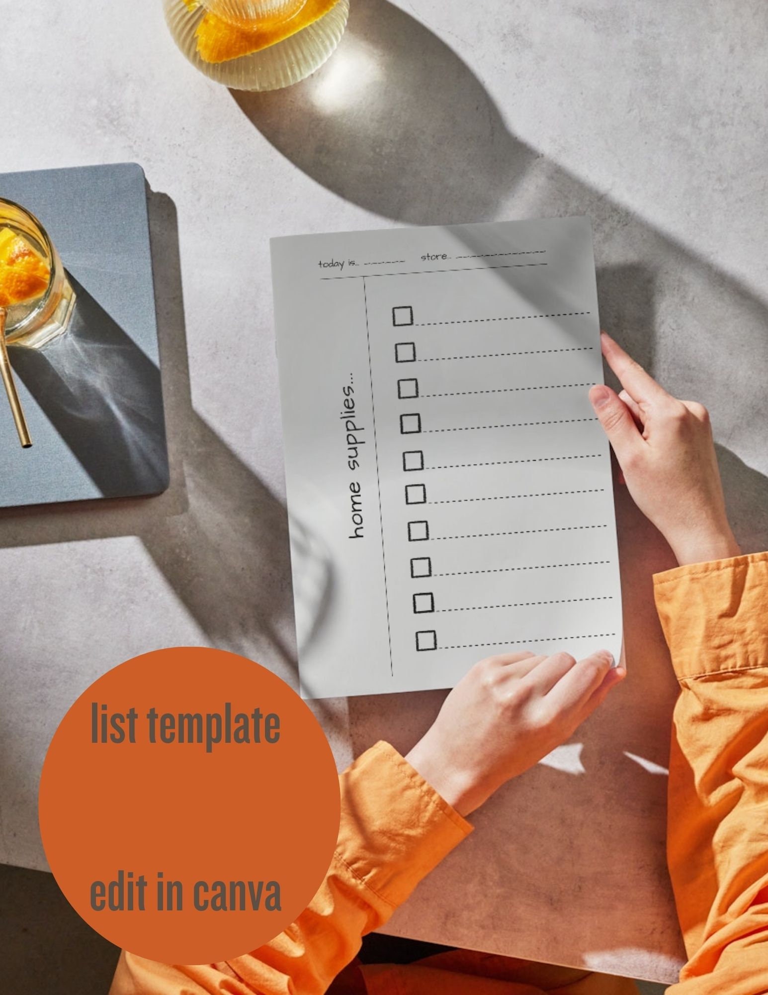 EDITABLE Shopping List Template Simple Aesthetic and Easy to - Etsy