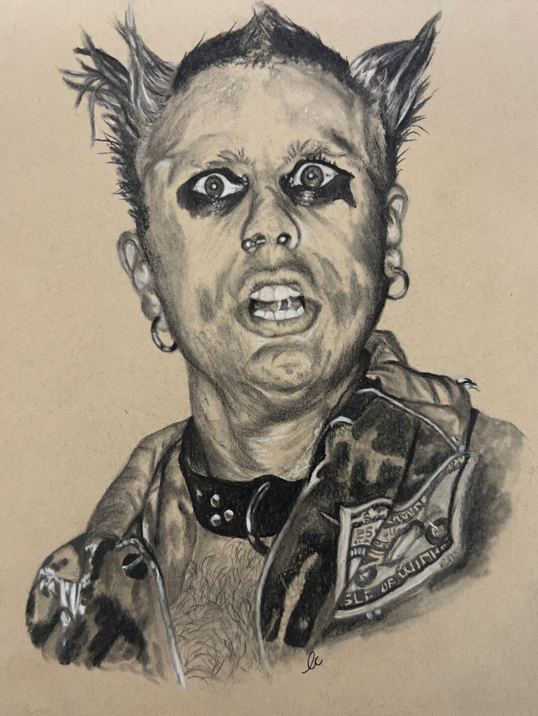 Original Pastel Pencil Drawing of Keith Flint - Etsy