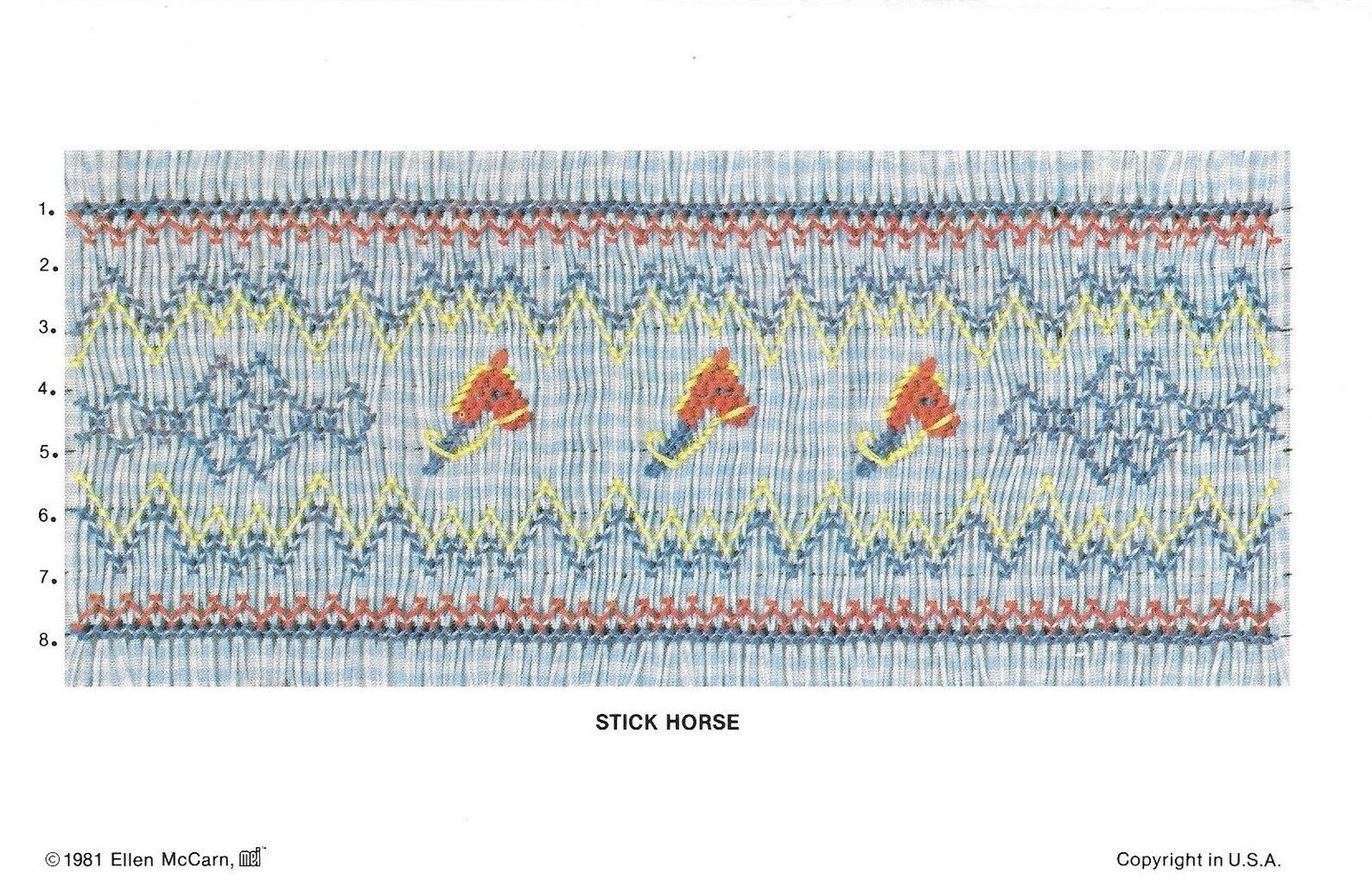 Smocking Plates Toys 4ct - "carousel Horses" and "stick Horse" by Ellen ...