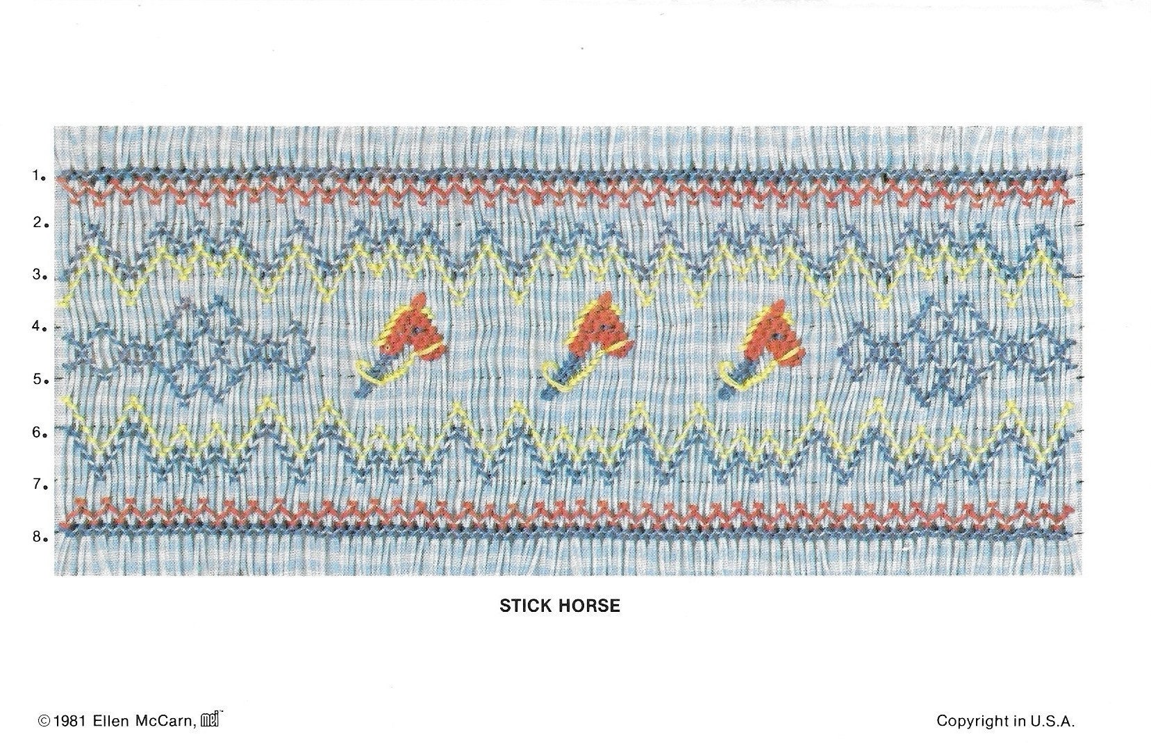 Smocking Plates Toys 4ct - "carousel Horses" and "stick Horse" by Ellen ...