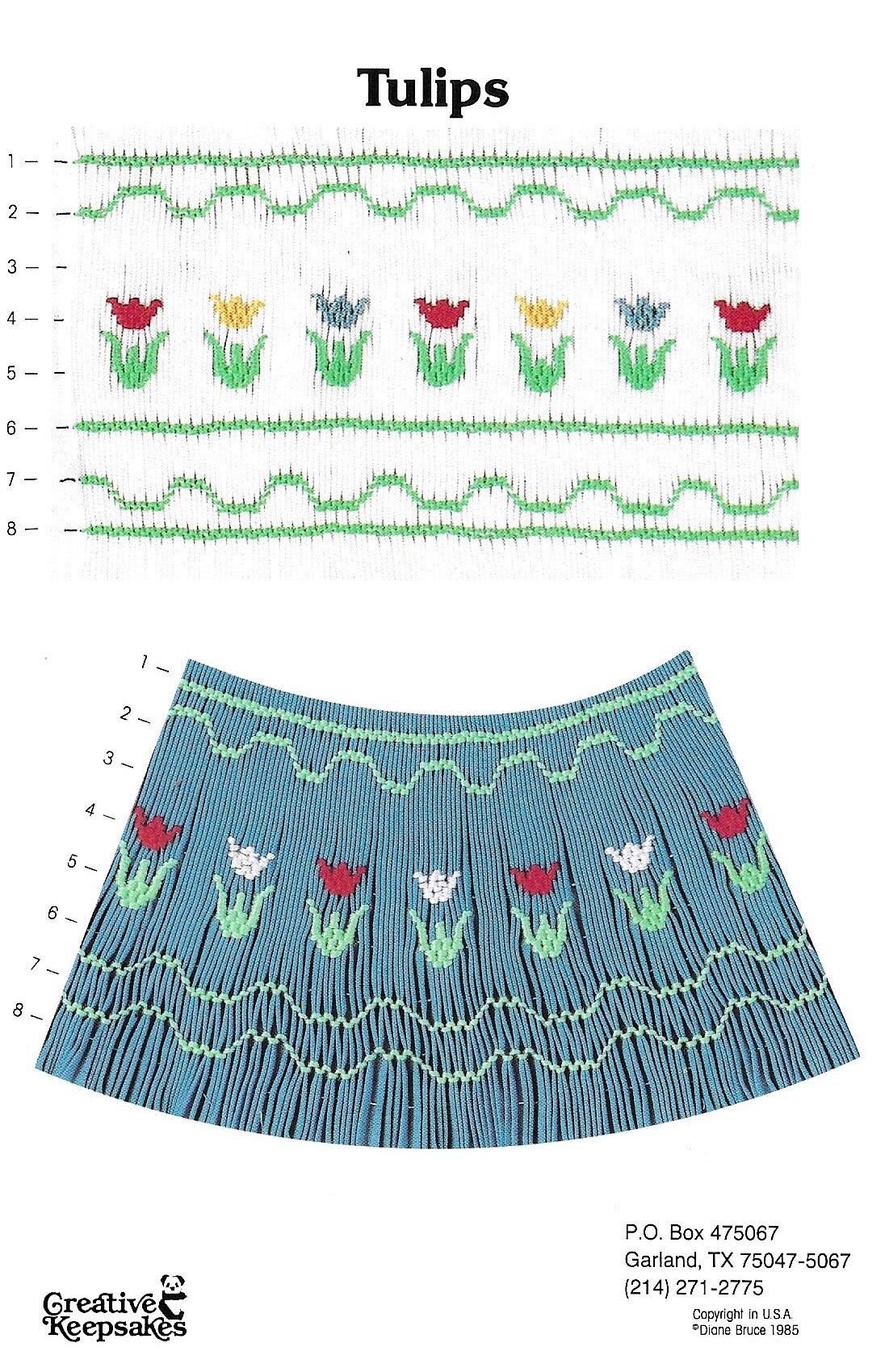 Smocking Plate tulips by Creative Keepsakes - Etsy