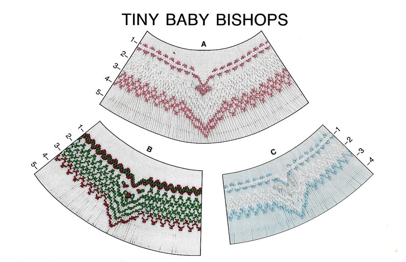 Smocking Plate tiny Baby Bishops by Kathy Crisp Designs - Etsy