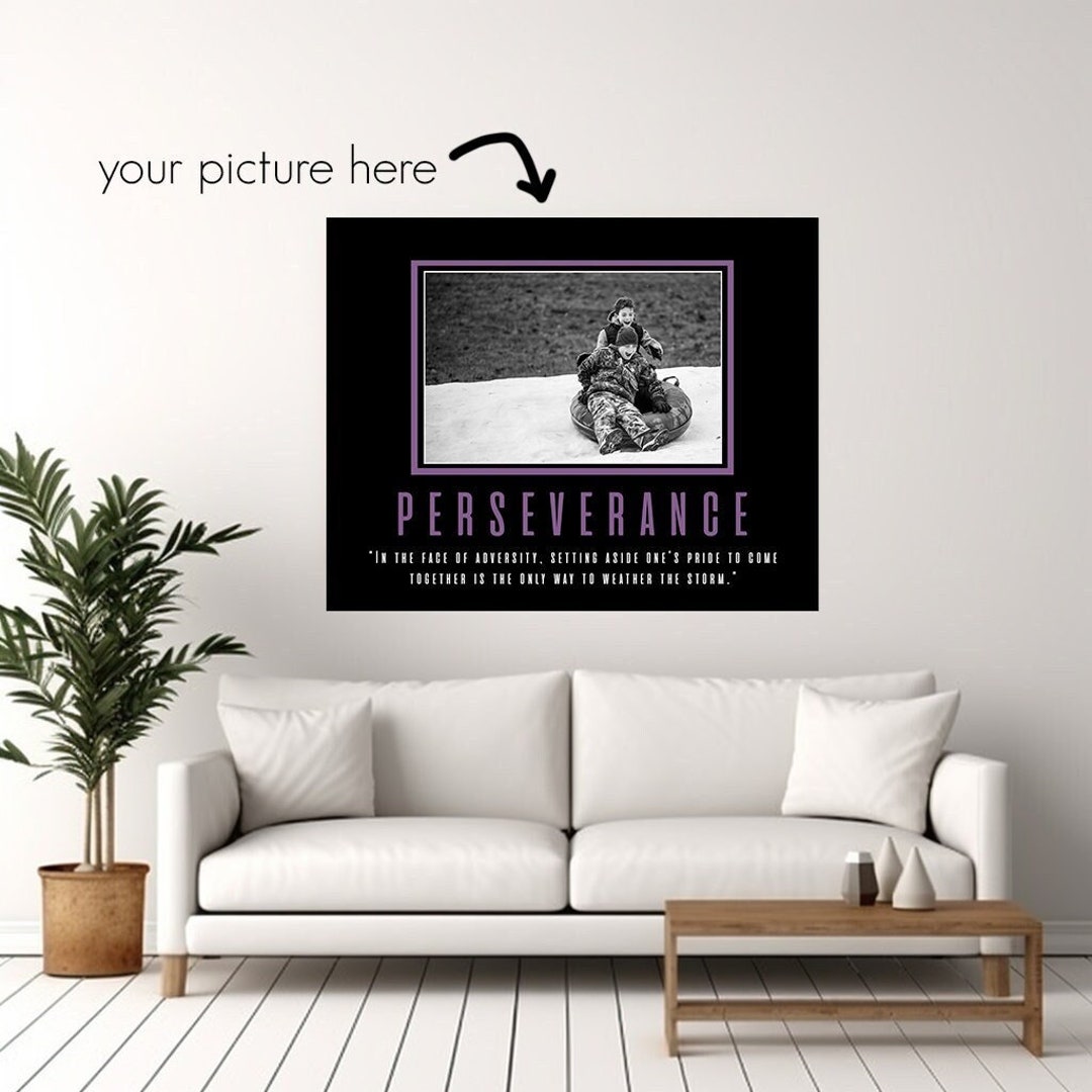 Success Poster DIGITAL Personalized Print - PERSEVERANCE, Inspirational ...