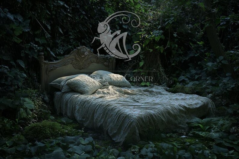 30 Bed in the Woods Digital Backdrops, Photography Backgrounds, Photo ...