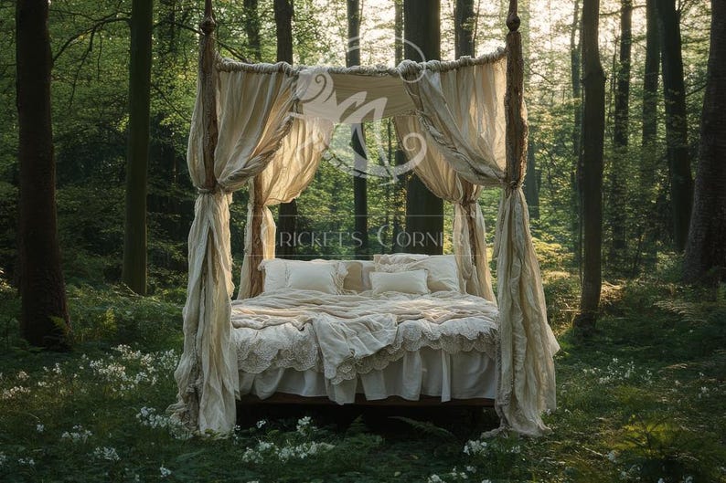 30 Bed in the Woods Digital Backdrops, Photography Backgrounds, Photo ...