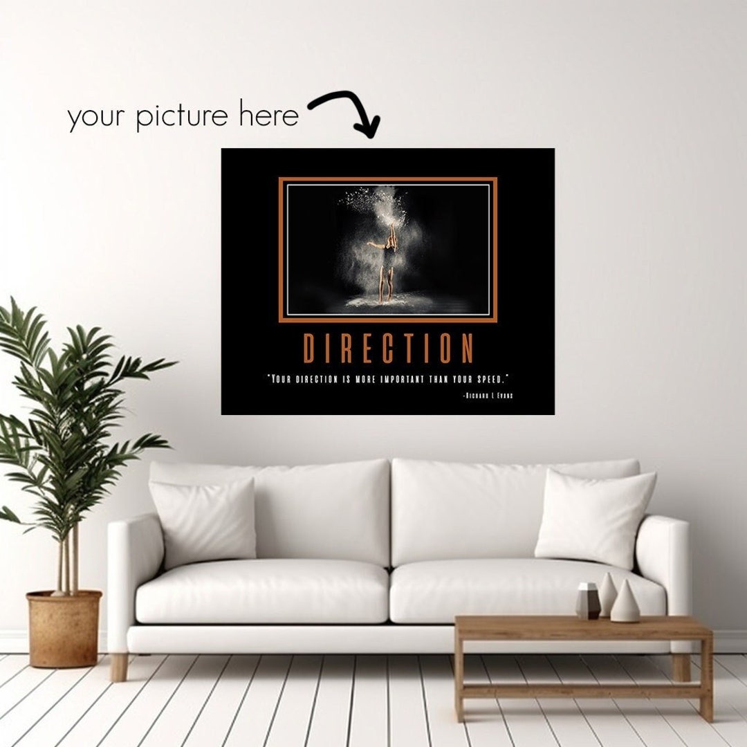 Success Poster DIGITAL Personalized Print - DIRECTION, Inspirational ...