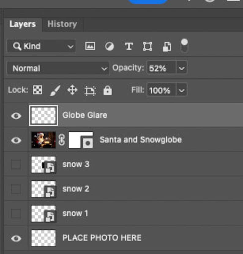 Santa's Personalized Snow Globe, Layered Photoshop PSD File, Christmas ...