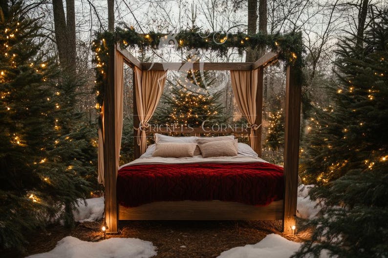 30 Bed in the Woods Digital Backdrops, Photography Backgrounds, Photo ...