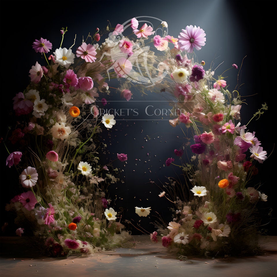 50 Birth Month Flower Frame Digital Backdrops, Studio Overlays ...