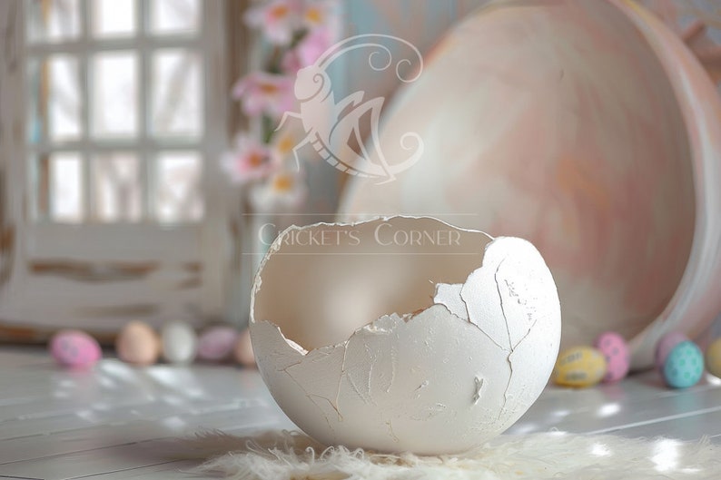 Easter Egg Digital Background, Layered Photoshop PSD File, Easter ...