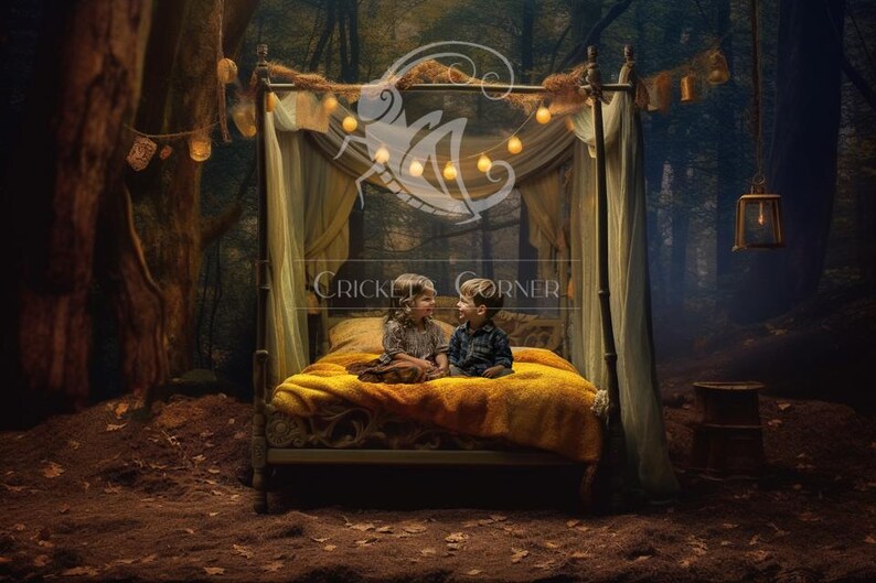 30 Bed in the Woods Digital Backdrops, Photography Backgrounds, Photo ...