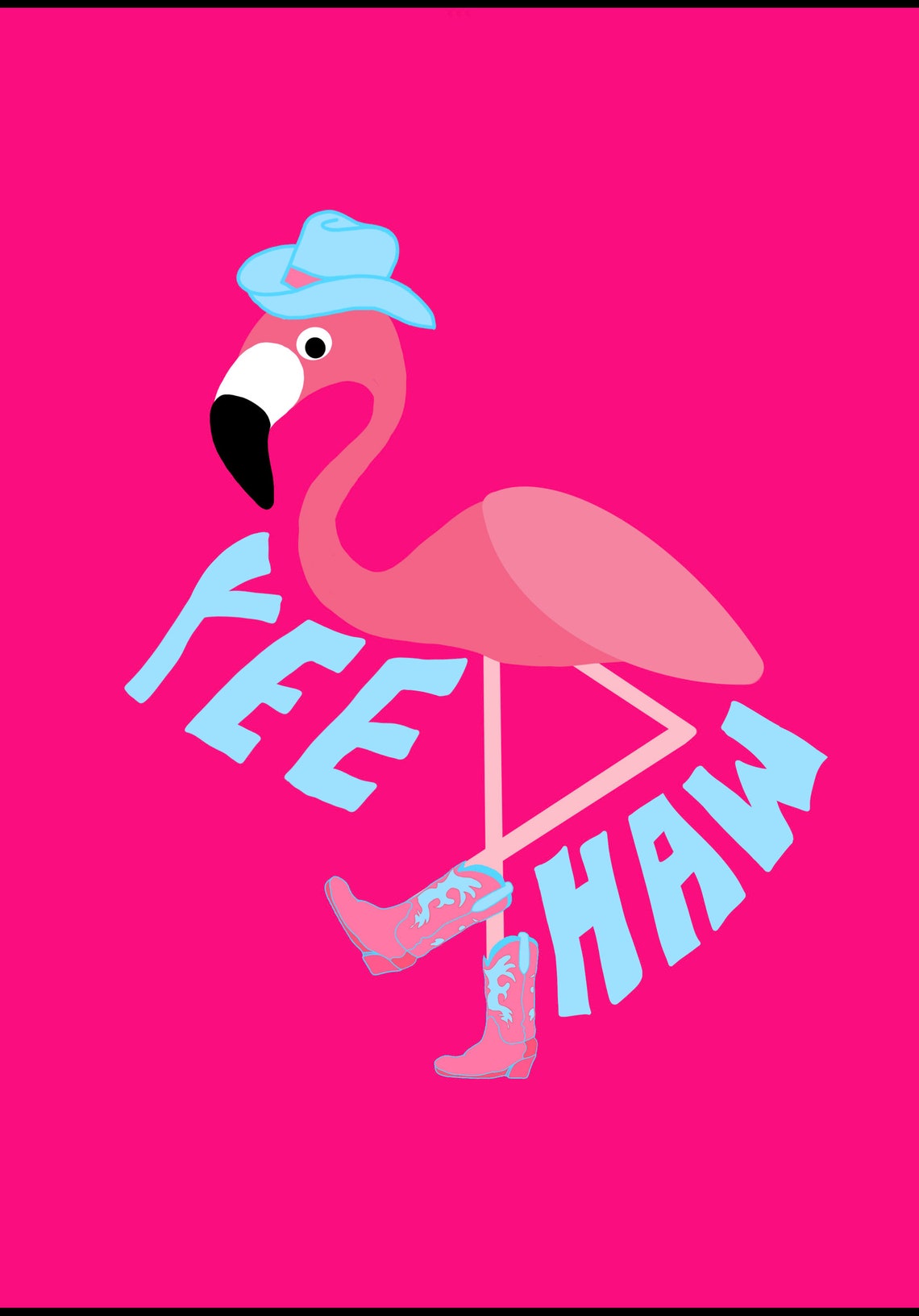 Cowboy Flamingo - Etsy