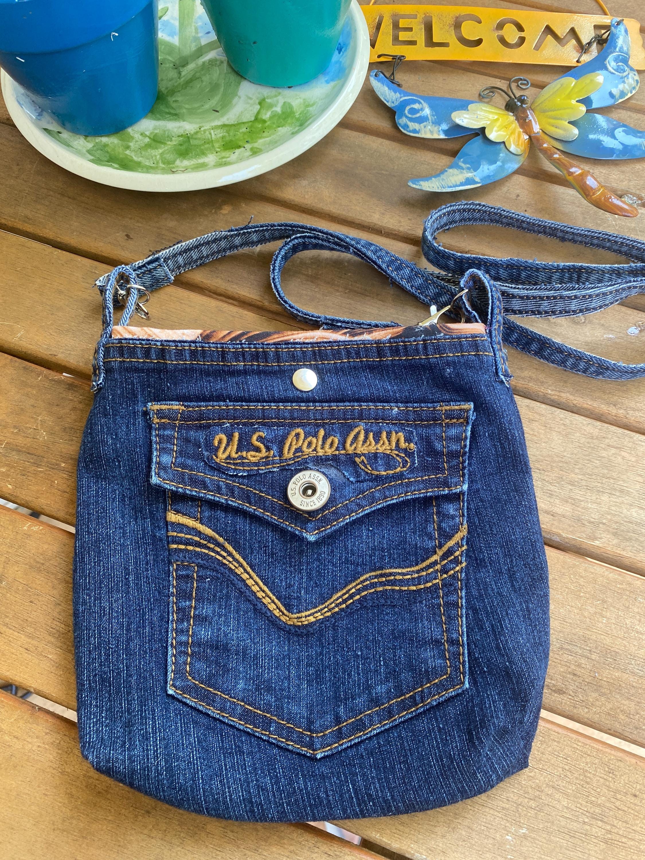 Small Denim Bag, Denim Purse, Denim Handbag, Bohemian, Hobo, Hippie ...
