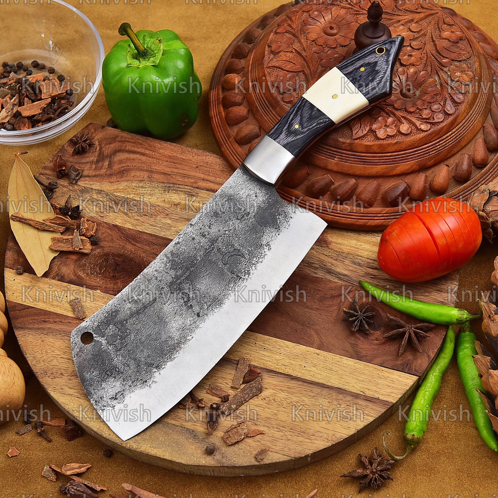 Cleaver Knife With Unique Handle and Sharp Edge Blade Bone Cutting ...
