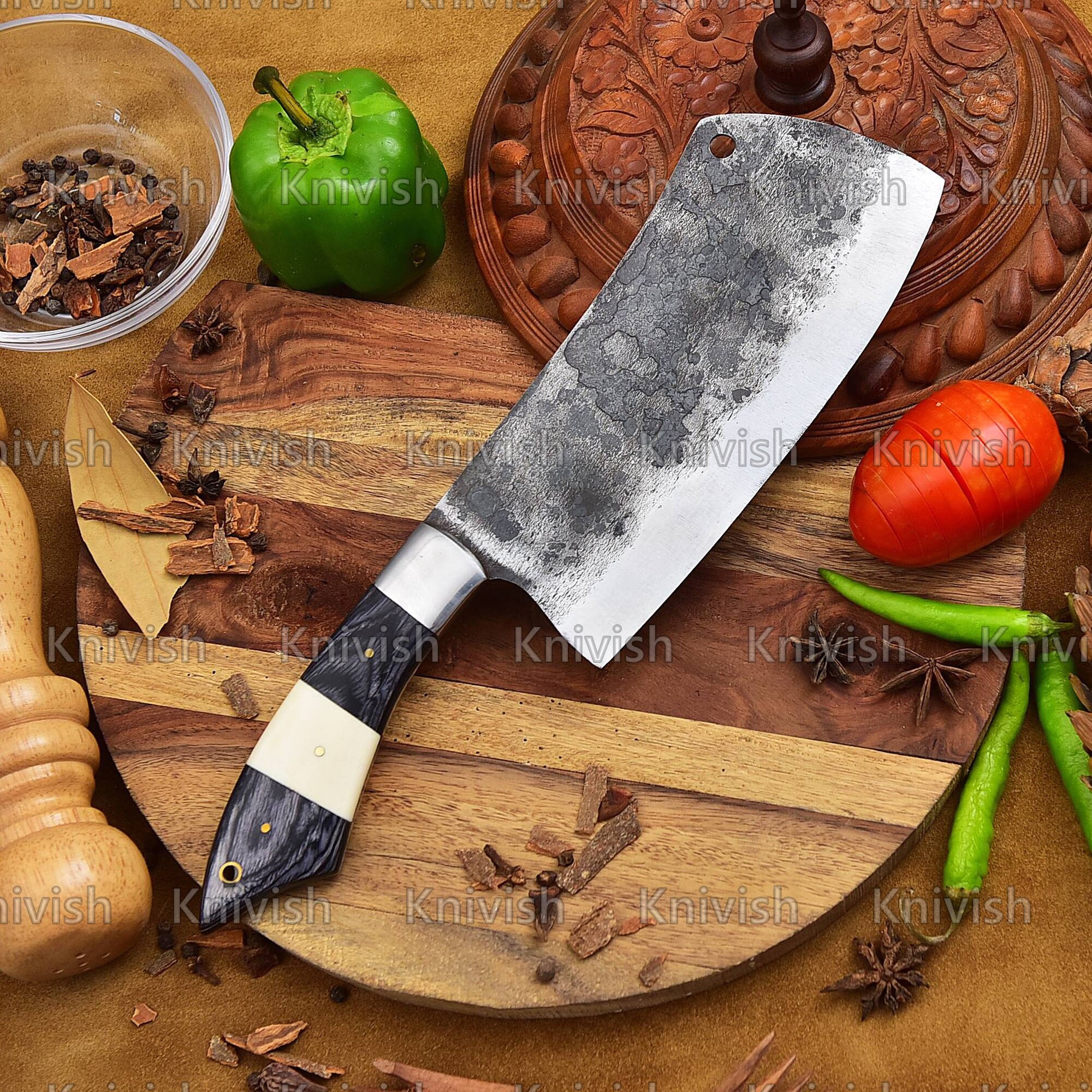 Cleaver Knife With Unique Handle and Sharp Edge Blade Bone Cutting ...