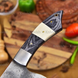 Cleaver Knife With Unique Handle and Sharp Edge Blade Bone Cutting Butcher Cleaver Birthday ...