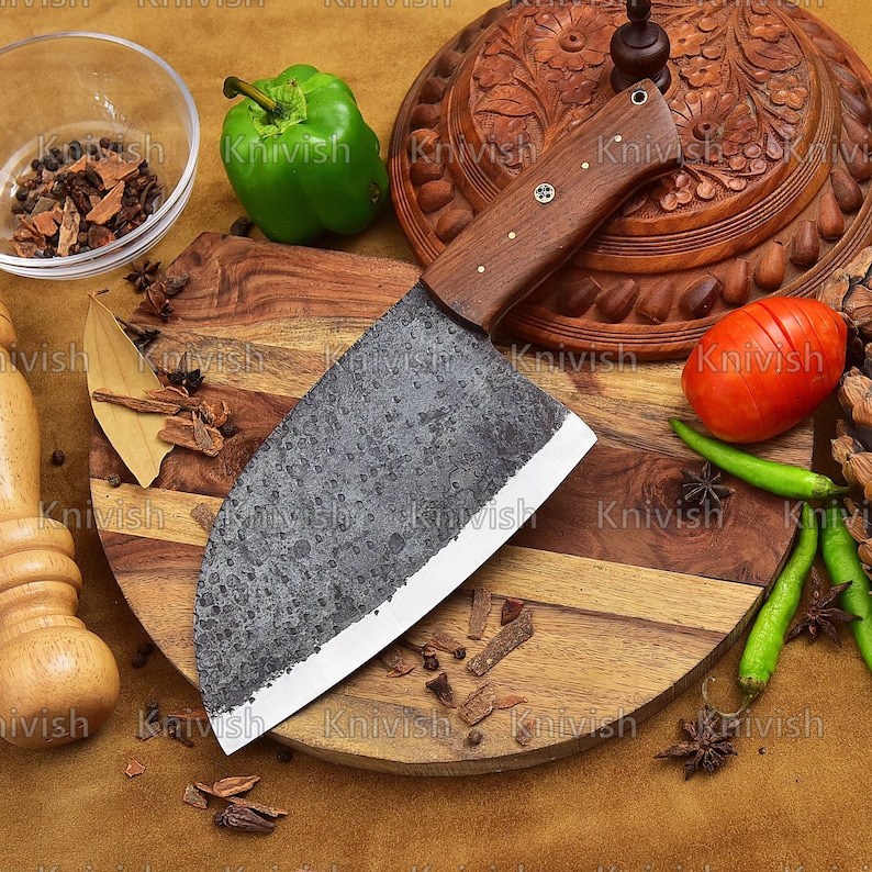 Cleaver Knife Full Tang Hand Forged Serbian Style Cleaver - Etsy
