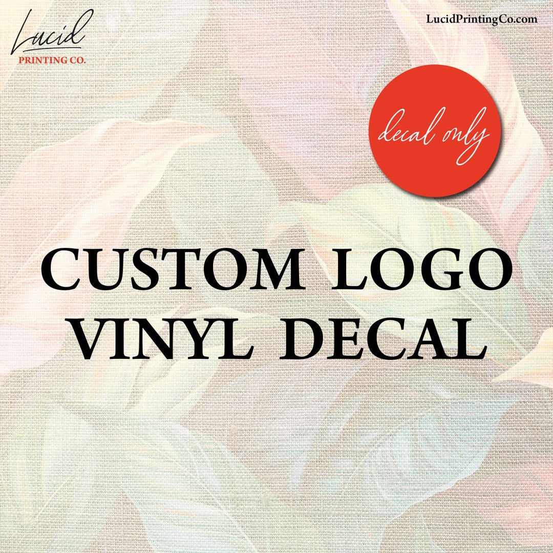 Custom Logo Vinyl Decal, Business Decal, Vinyl Window Lettering, Hours ...
