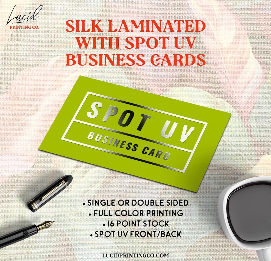 Silk Laminated Business Card Printing Service | Spot UV Business Cards ...