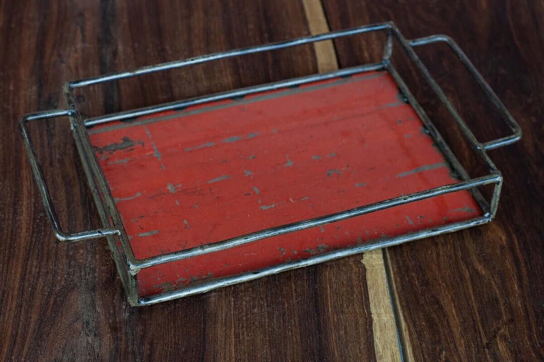 Upcycled Tray Made From Recycled Oil Drums | Size S (30*20 Cm ...