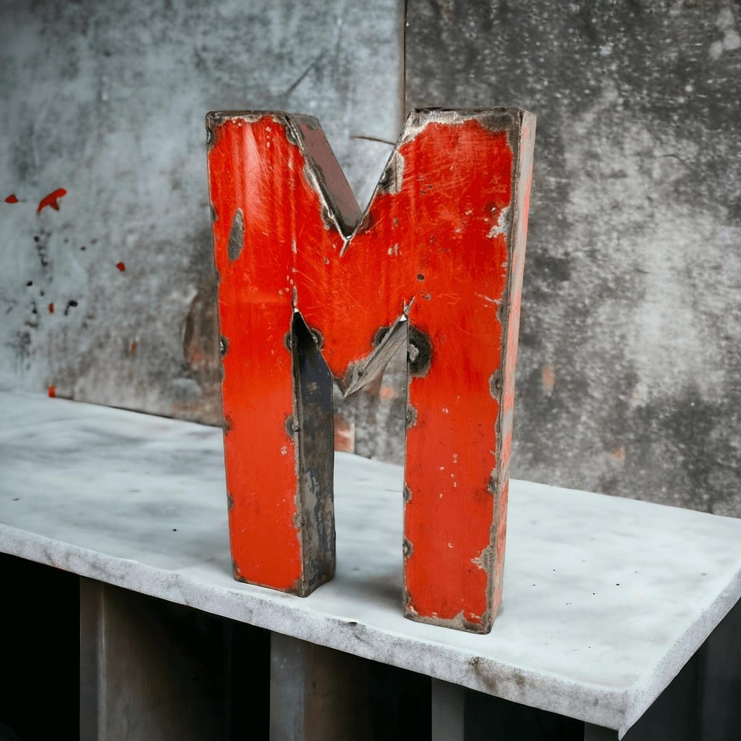 Letter "m" Made From Recycled Oil Drums | 22 or 50 Cm | Various Colors ...