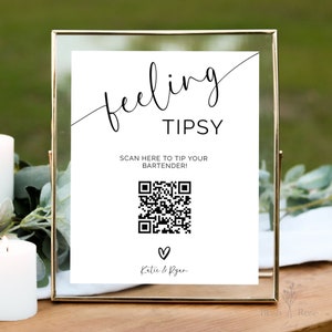 Wedding Bar Sign Template Bartender Tip Sign Tip Sign Venmo Sign ...