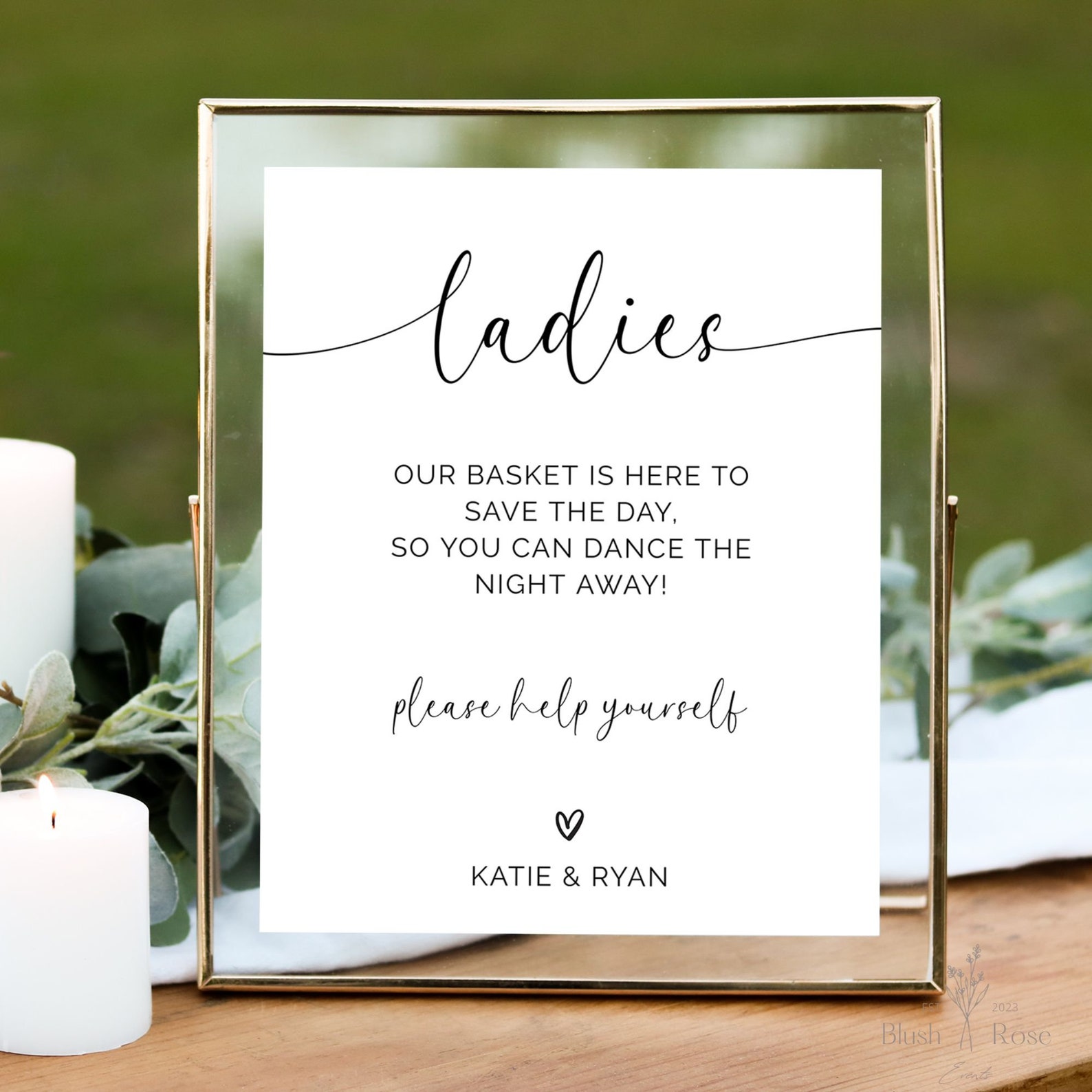 Wedding Bathroom Sign Template Bathroom Basket Sign for Wedding Please ...