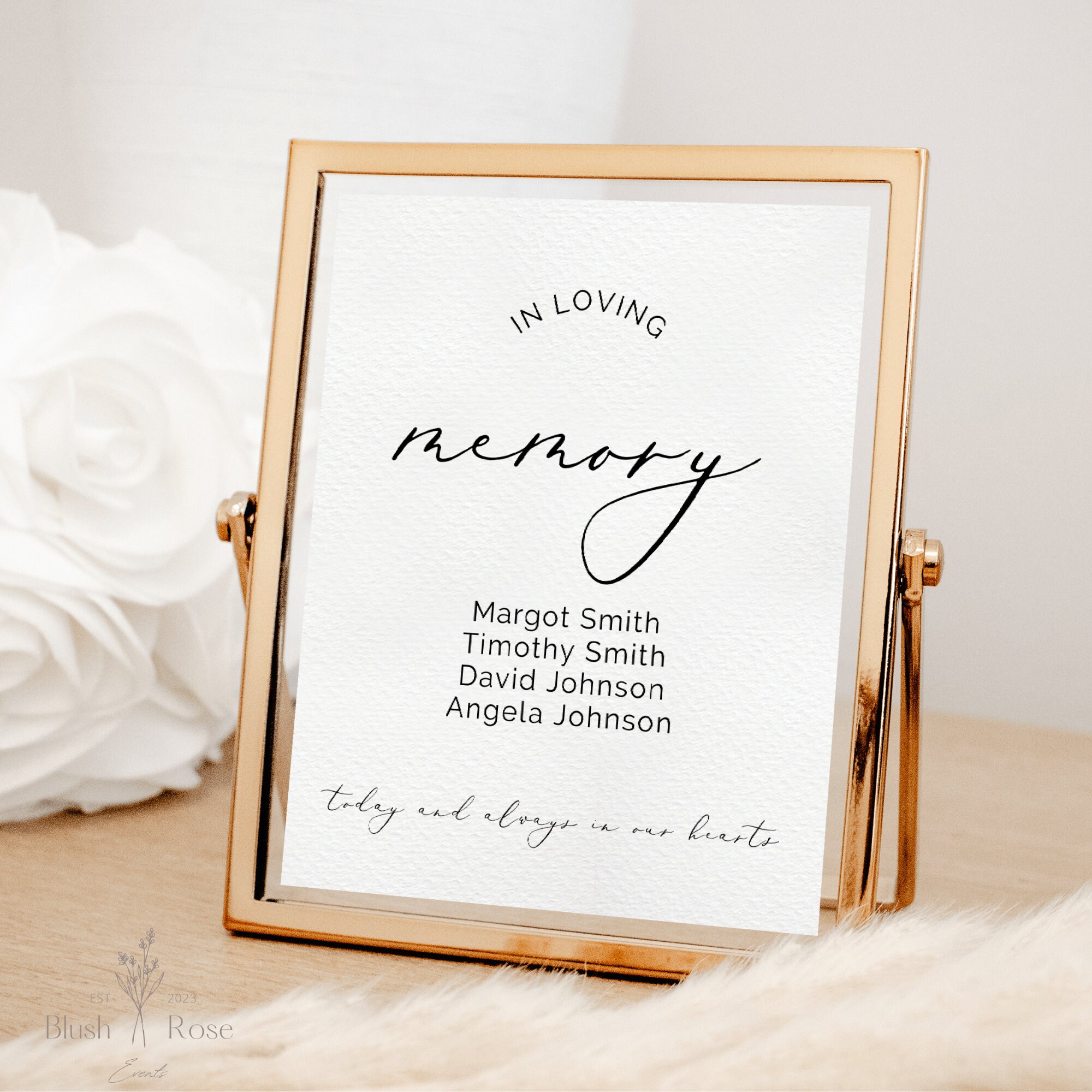 Minimalist in Loving Memory Sign Printable Memorial Sign for - Etsy